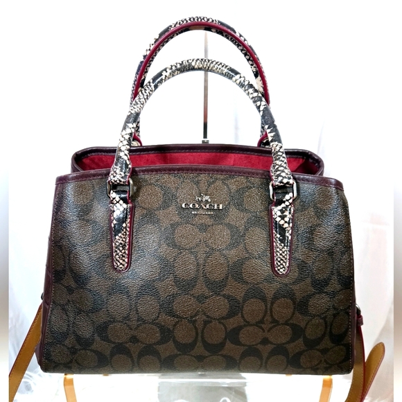 Coach | Bags | Coach Margot Tote Crossbody In Signature Coated Exotic ...